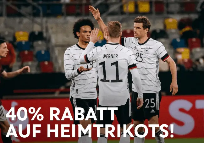 DFB Fanshop: 40% Rabatt auf Heimtrikots & 20% auf Auswärtstrikots