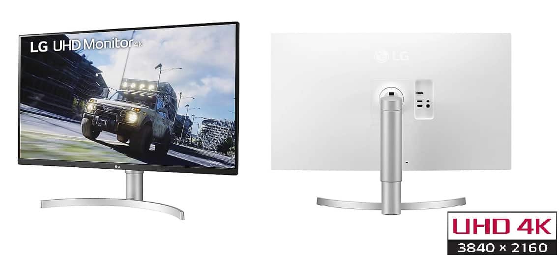 LG 32UN550-W, 31.5" 4K UHD Monitor (10Bit HDR10, 350cd, 4ms, 60Hz VA ...
