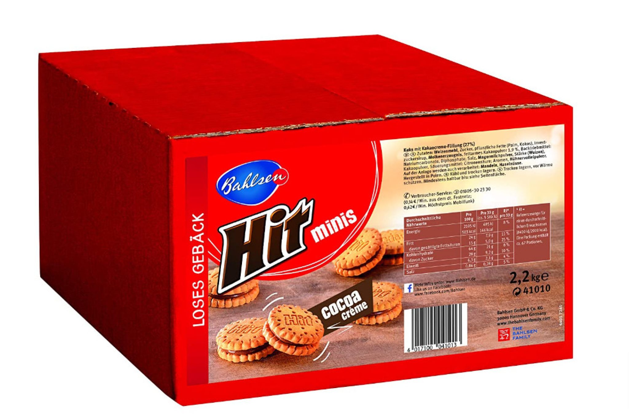 Bahlsen Hit Minis leckere Doppelkekse in der Großpackung 1er Pack (1 x ...