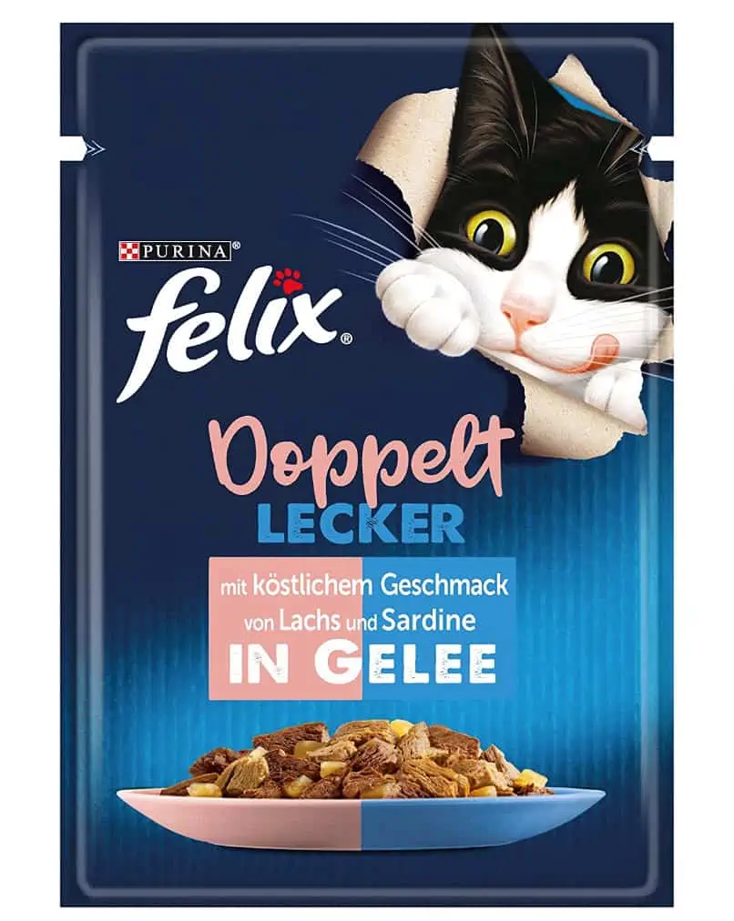 FELIX So gut wie es aussieht Doppelt Lecker Katzenfutter nass in Gelee ...