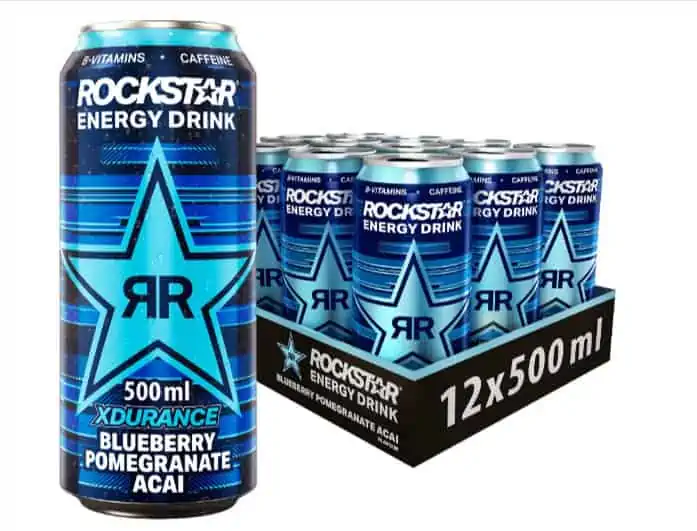 Rockstar Energy Drink Xdurance Blueberry 12x 500ml (64 Cent/Dose)