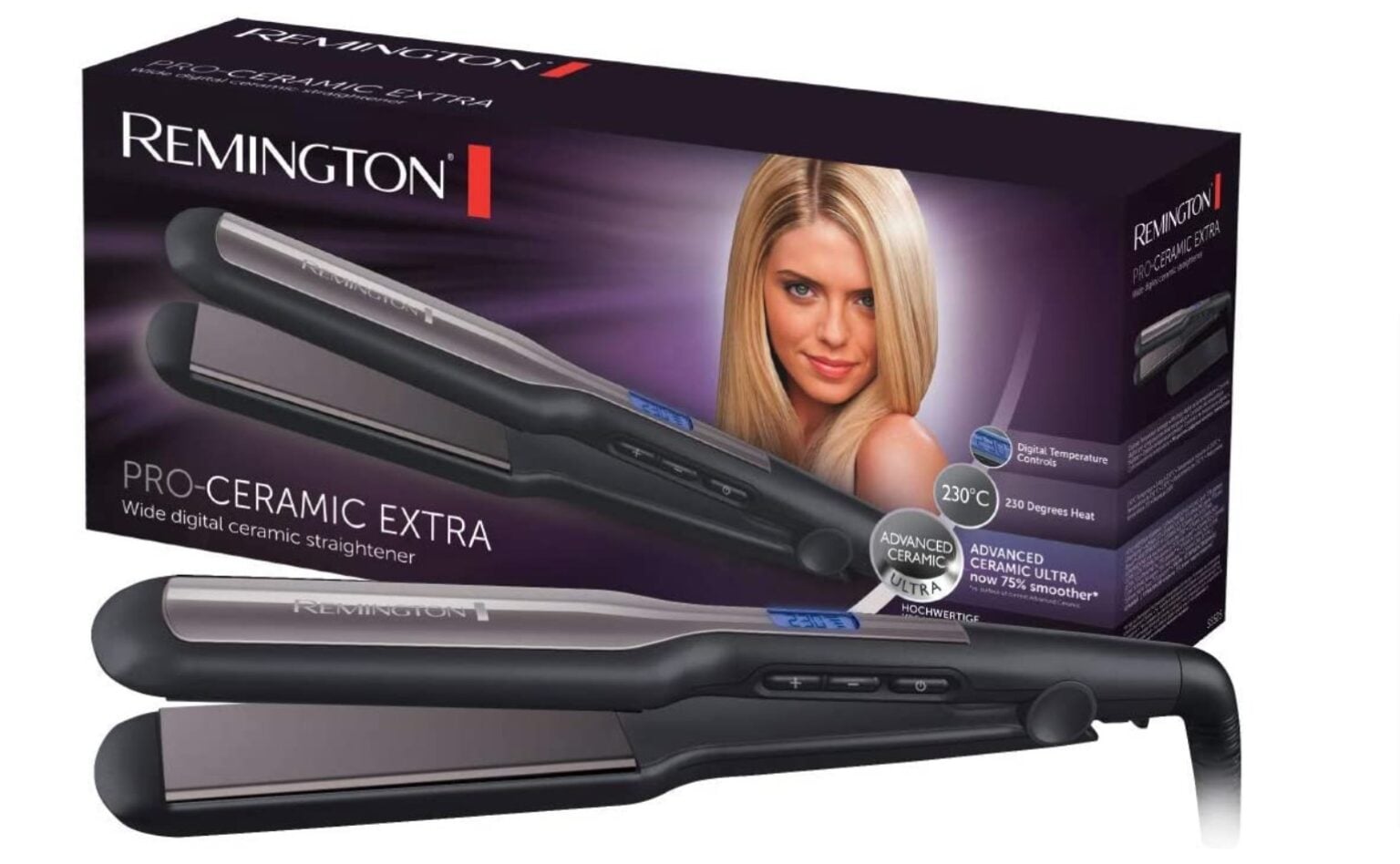 Remington Glätteisen breit Pro-Ceramic Extra für 22,99 € inkl. Prime ...