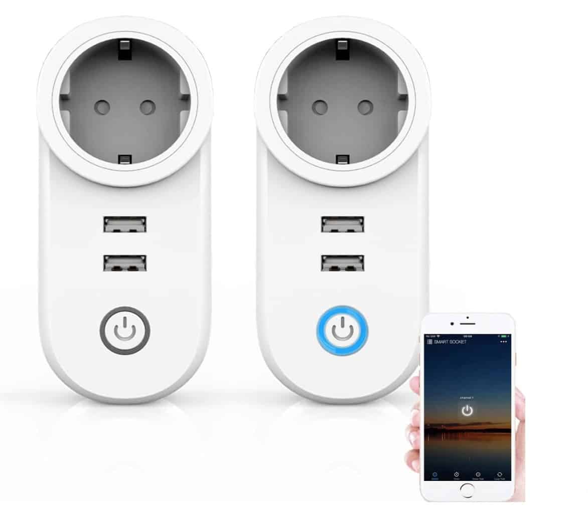 Smart Wifi Steckdose, WLan 2,4Ghz Switch Kompatibel mit Alexa&Google ...