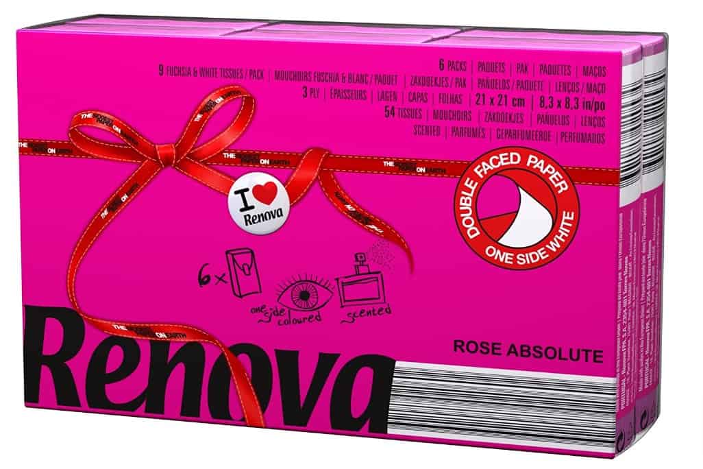 2x Renova ROSE ABSOLUTE Taschentücher 6er Pack Renova Red Label für 1 ...