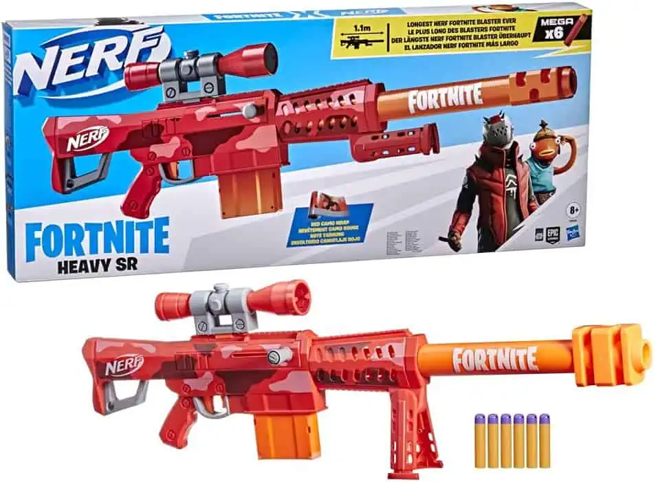 Hasbro NERF Fortnite Heavy SR Blaster (längster NERF Fortnite Blaster ...