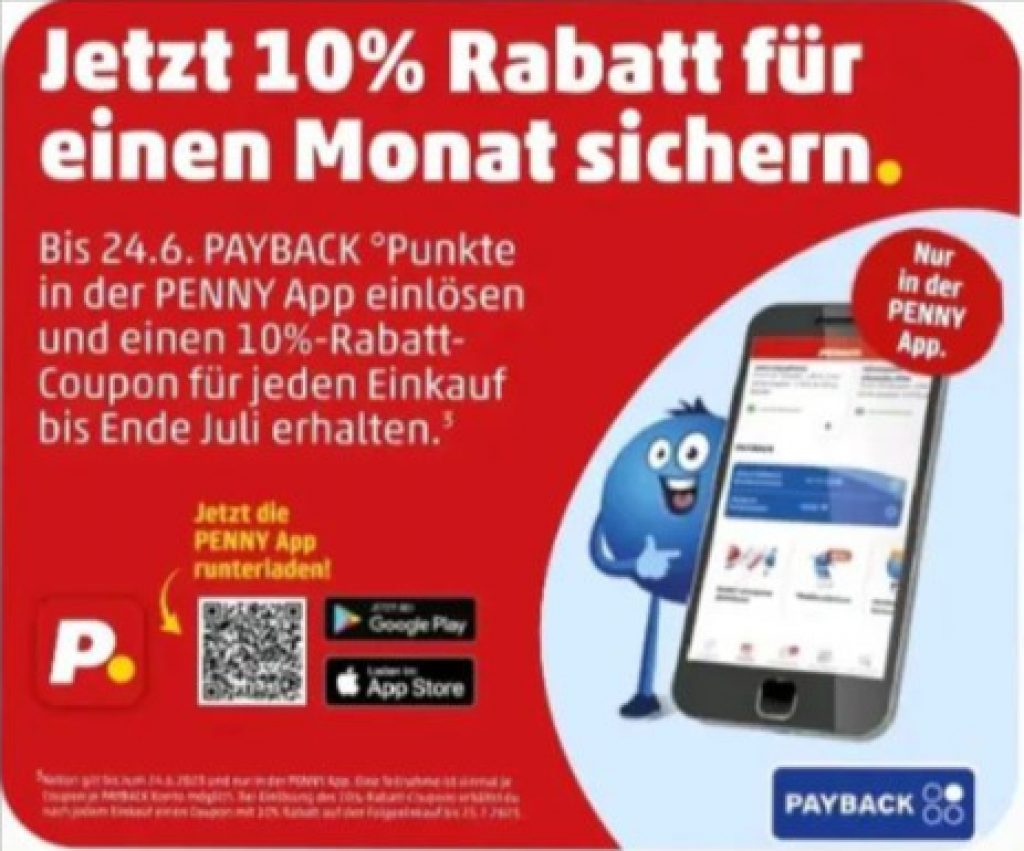 10% Rabatt für einen Monat, bei Einlösung von mindestens 200°P mit der ...