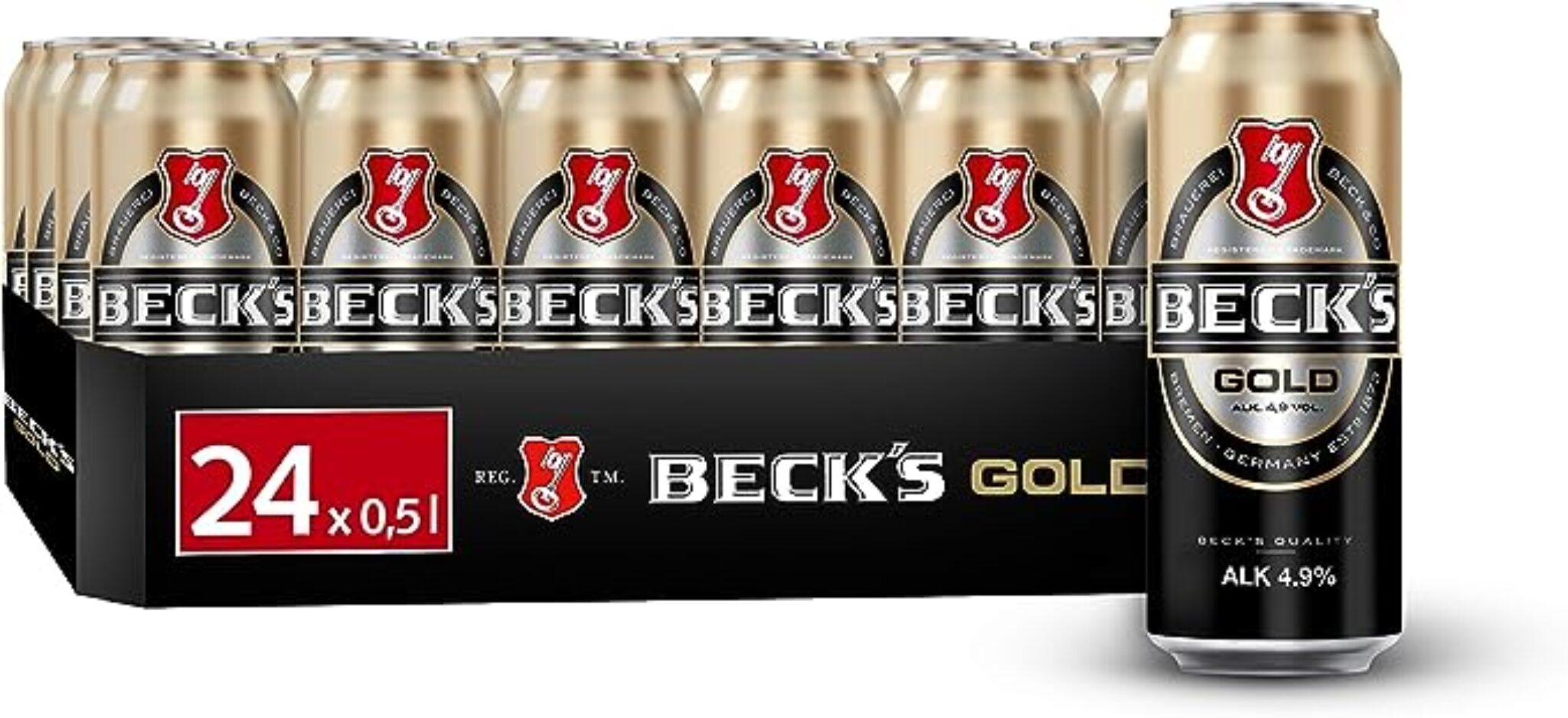 BECK'S Gold Lager Dosenbier 24 Pack (24 x 0.5 l Dose) ab 15,96 € inkl. Prime-Versand zzgl. Pfand