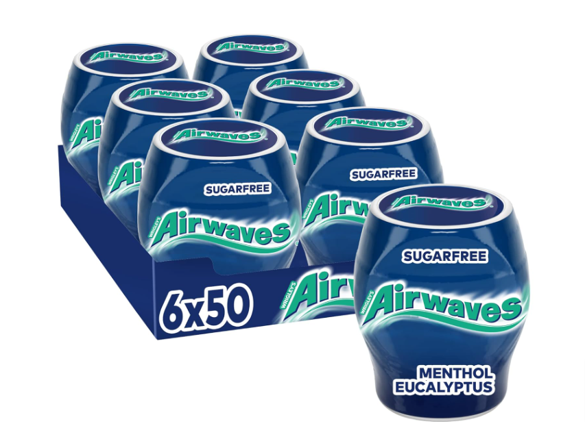 Airwaves Kaugummi Menthol & Eucalyptus 6 Dosen mit 50 Dragees ab 9,67 ...