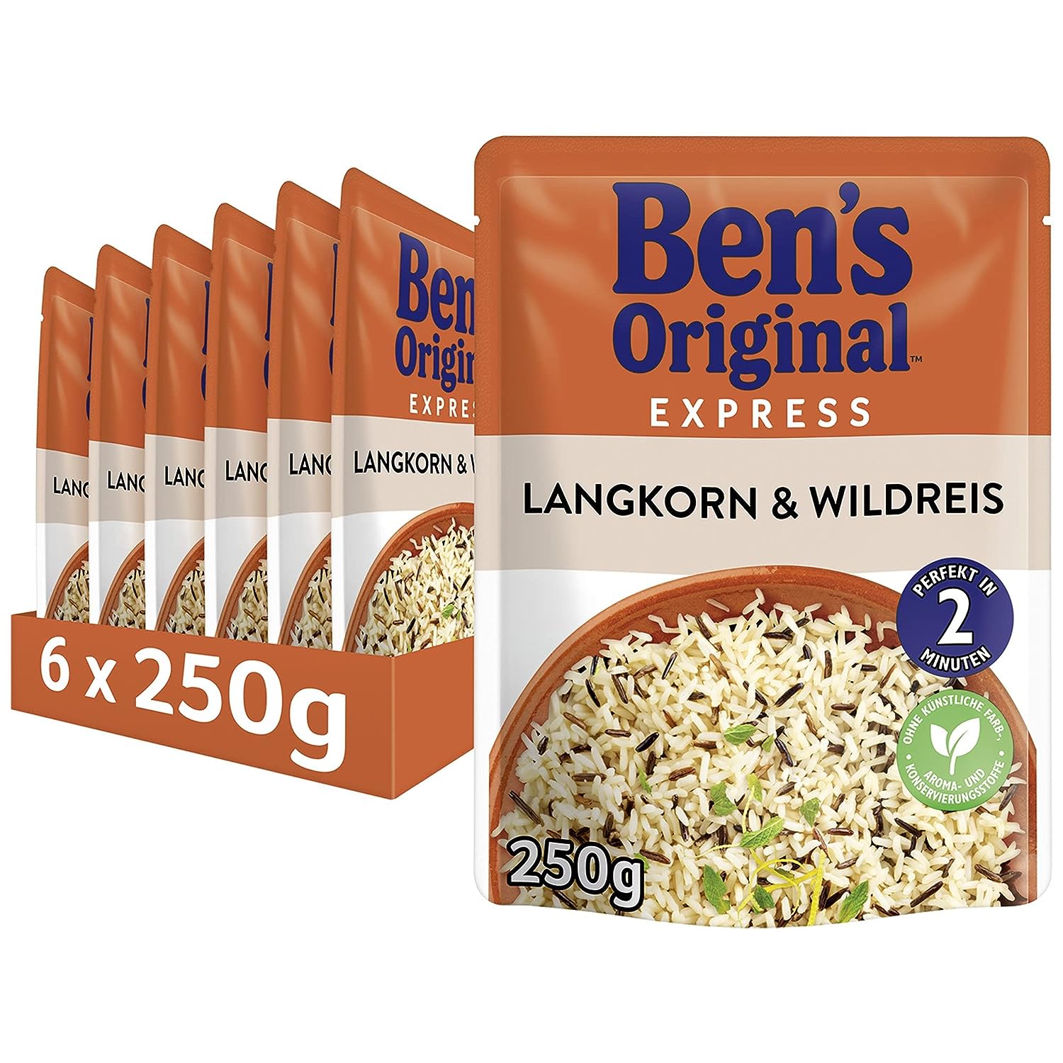 Ben's Original Express Reis Langkorn & Wildreis 6 Packungen (6 x 220g) ab 8,29 € inkl. Prime-Versand