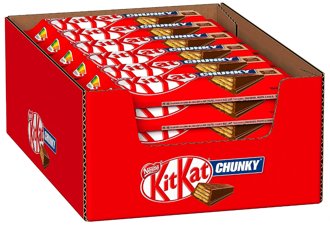 NESTLÉ KITKAT CHUNKY Classic Schokoriegel, 24er Pack (24 x 40g) für 9 ...