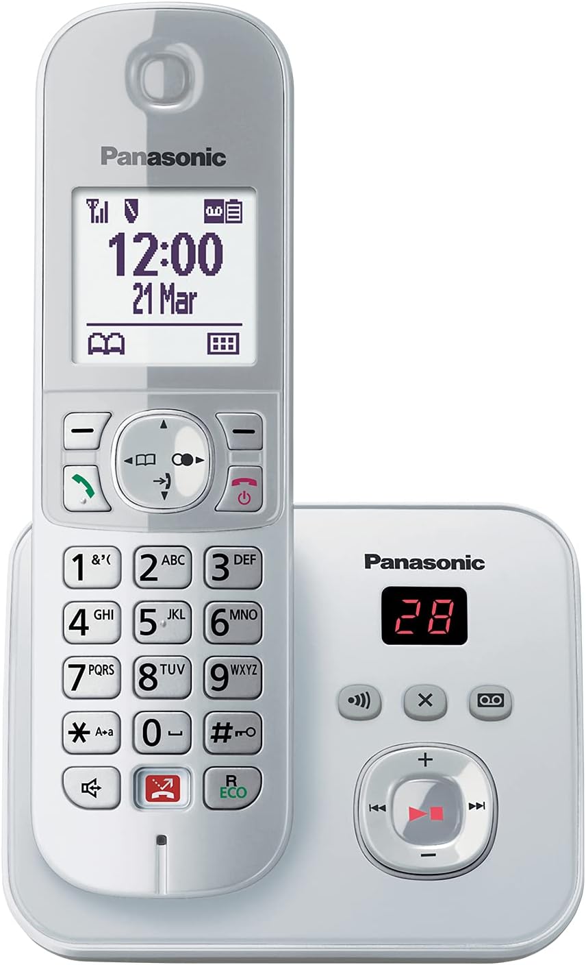 Panasonic KX-TG6861GS Schnurlostelefon mit Anrufbeantworter (Bis zu 1. ...