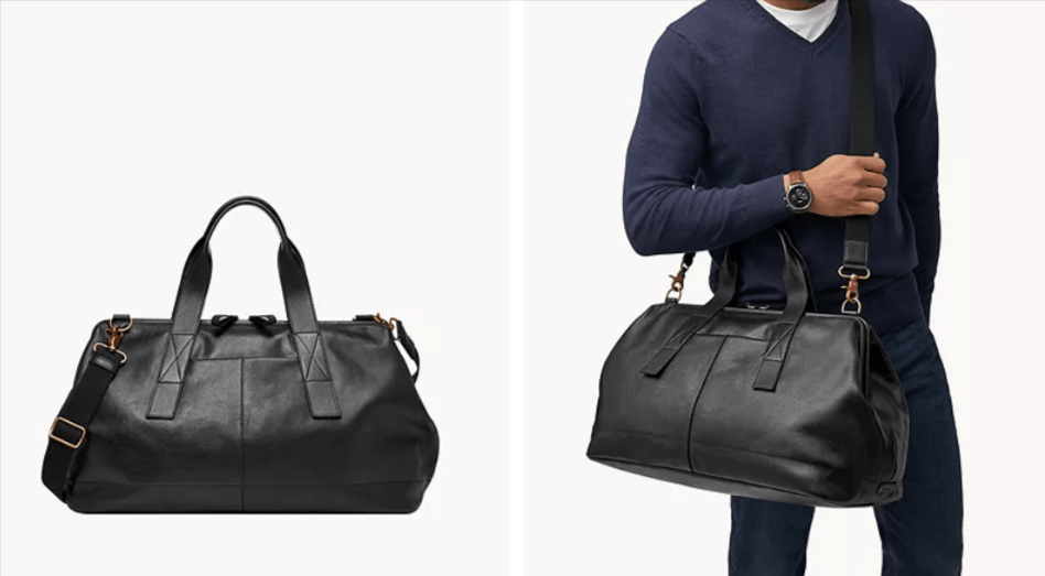 [Exklusiv] Fossil Herren Tasche Duffle Kayden (2 Farben) + Füllartikel ...