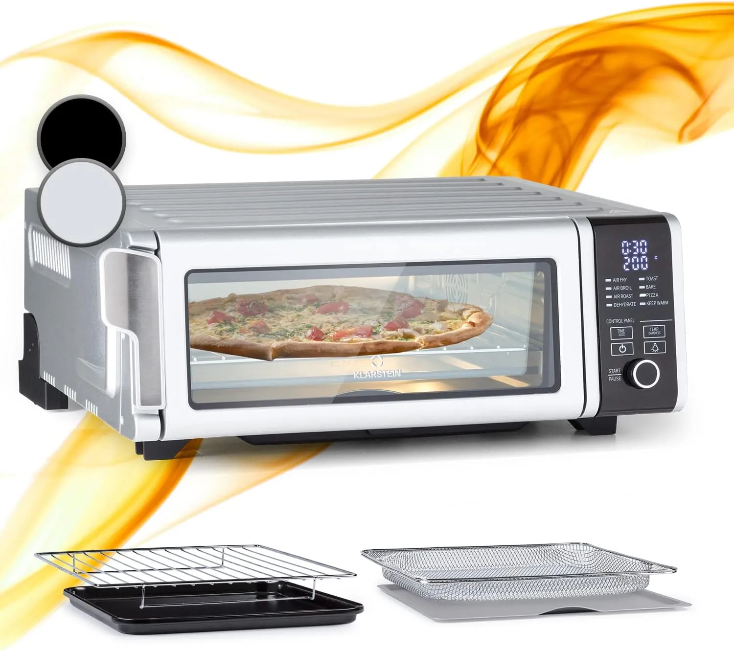 Klarstein Heißluftfriteuse/ Mini Backofen (Air Fryer zum Frittieren ...