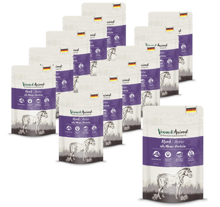 Venandi Animal, Premium Nassfutter für Katzen, Pferd als Monoprotein ...