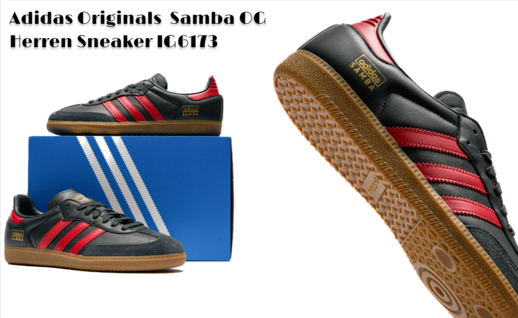 👟 Adidas Originals Samba OG Herren Sneaker IG6173 (36 2/3 bis 45 1/3 ...